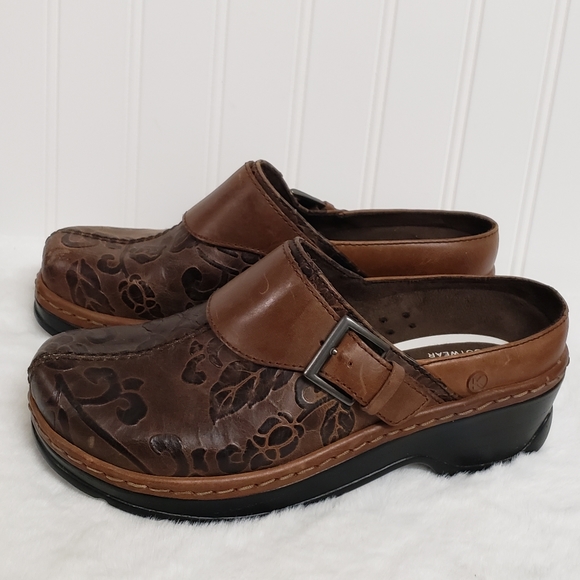 Klogs | Shoes | Klogs Austin Brown Flower Clog Mule 65 | Poshmark